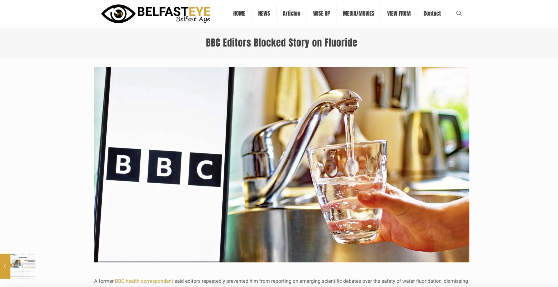 BBC Editors Blocked Story on Fluoride – Belfast Eye